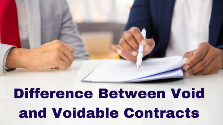 Difference Between Void And Voidable Contracts